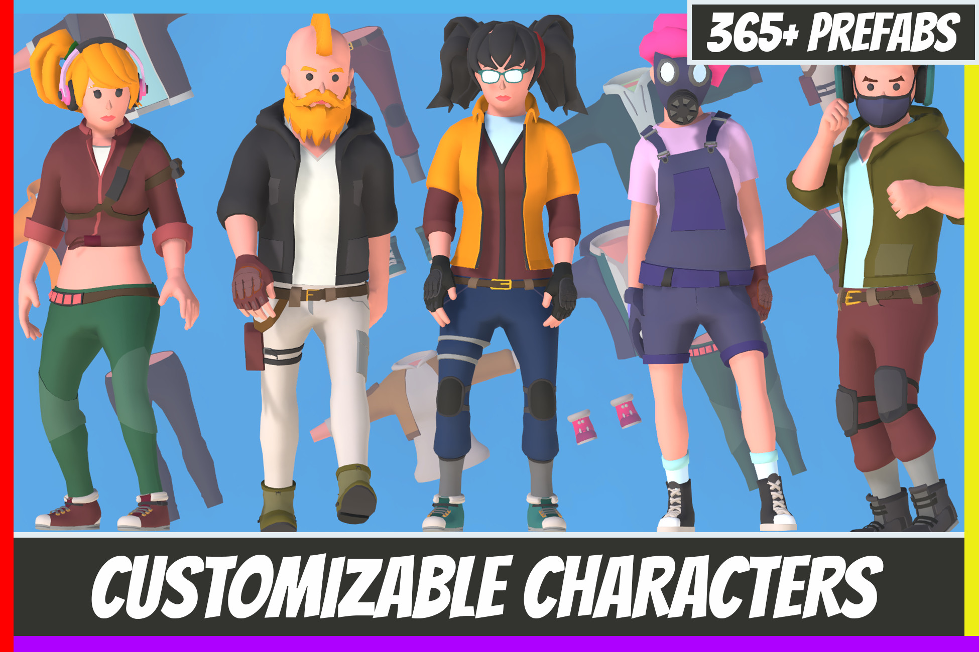Customizable 3D Battle Royale Characters Vol 1 by Artlix Studios