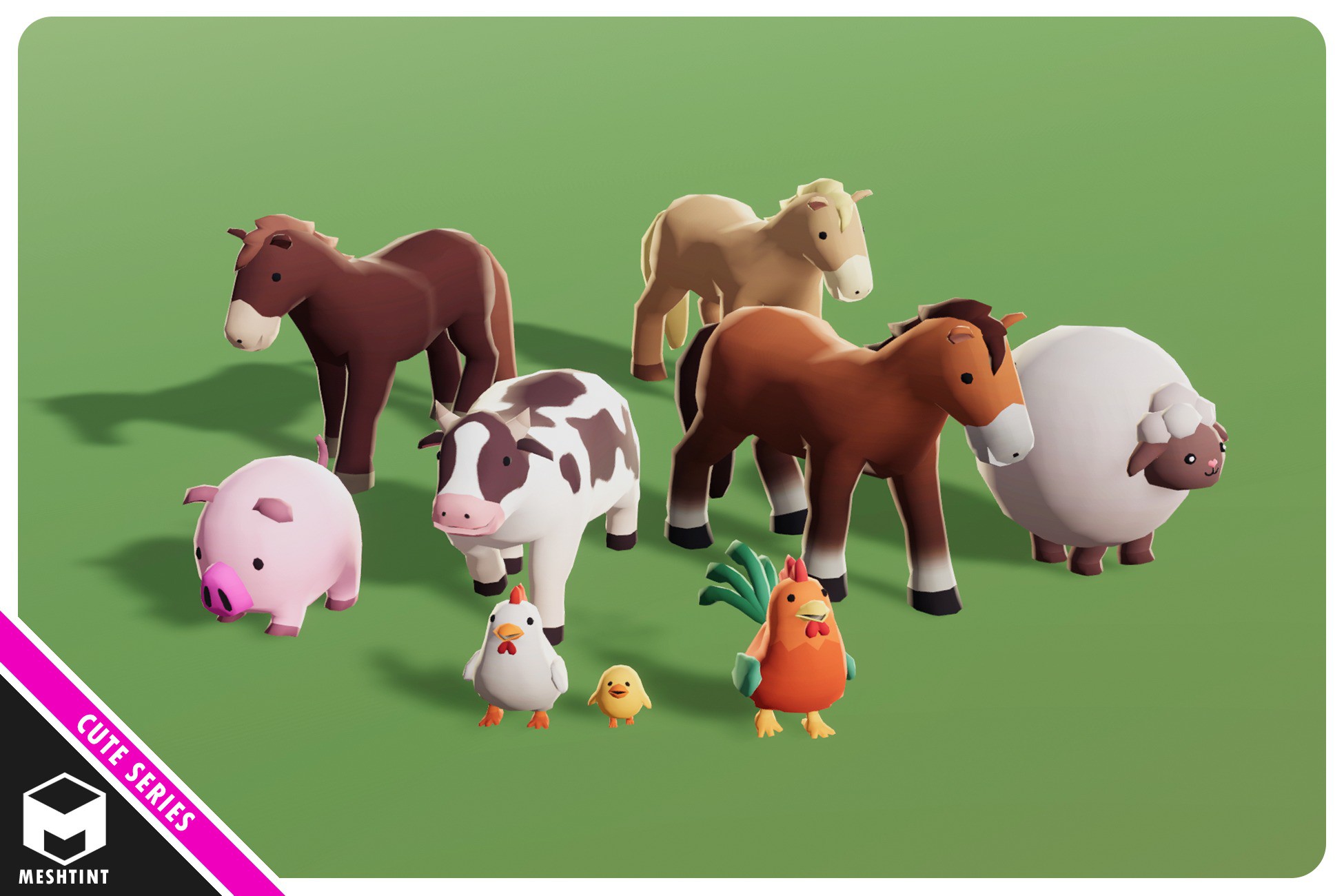 Farm Animals Pack Cute Series | Characters | Unity Asset Store