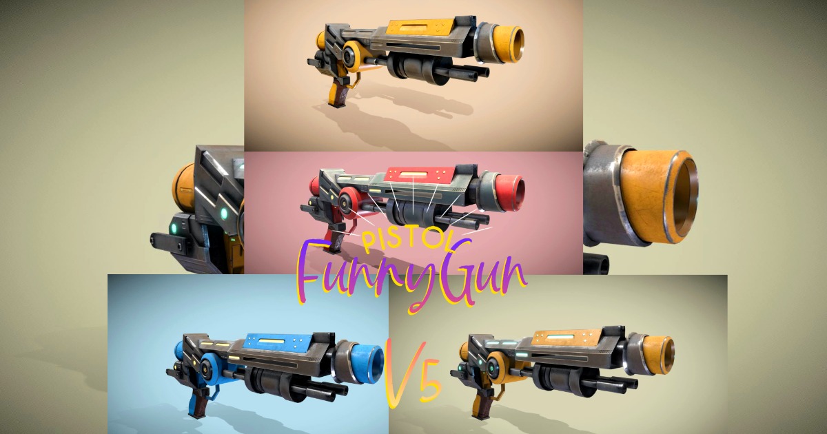 FunnyGun V5 Pistol | 3D Weapons | Unity Asset Store