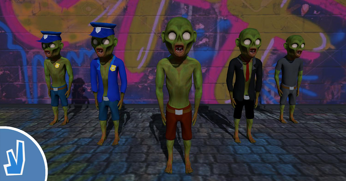 Cartoon Zombie (Animated | HDRP, URP, Built-in) | 3D Characters | Unity ...