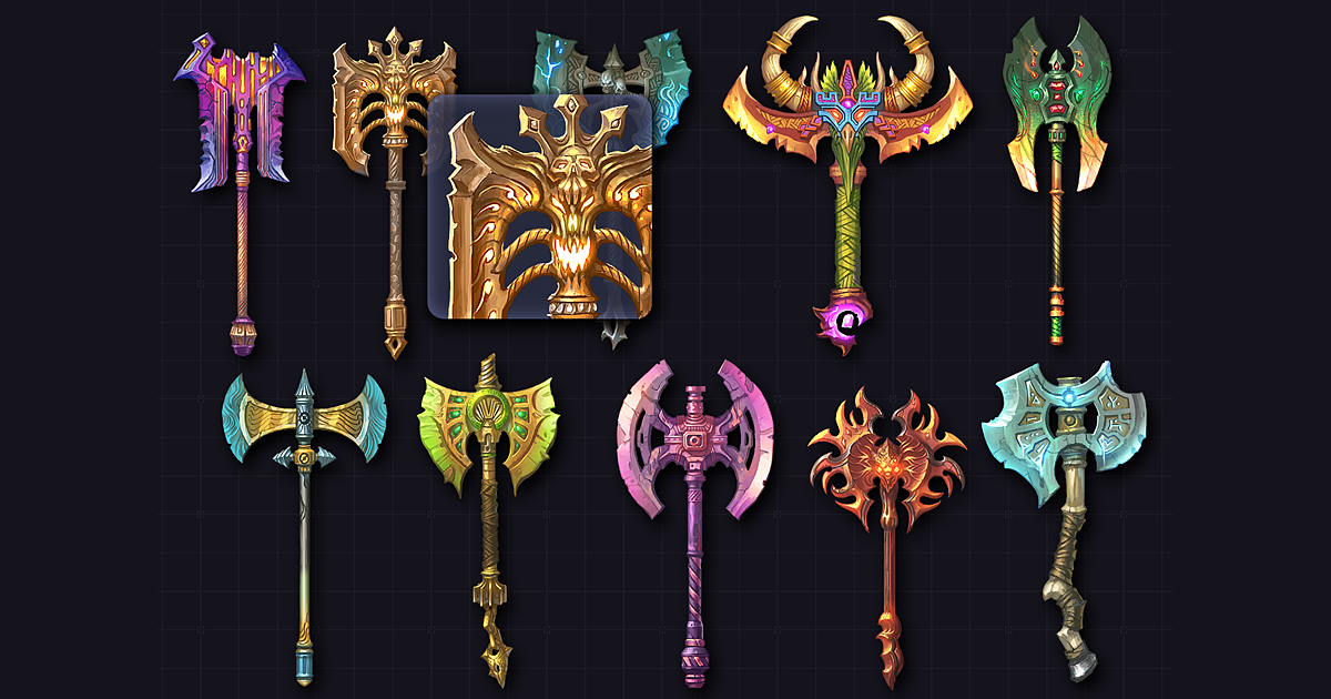 Large Axes (Blades Collection) | 2D Textures & Materials | Unity Asset ...