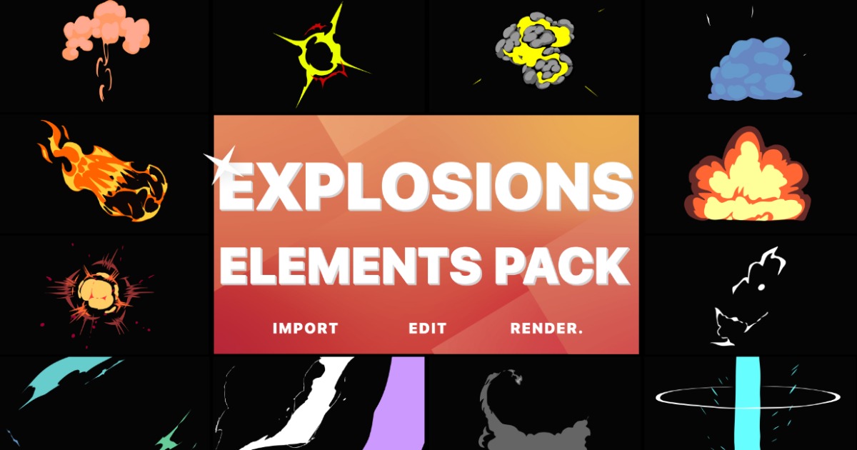 Flash FX Anime Explosion Elements | 2D Textures & Materials | Unity ...