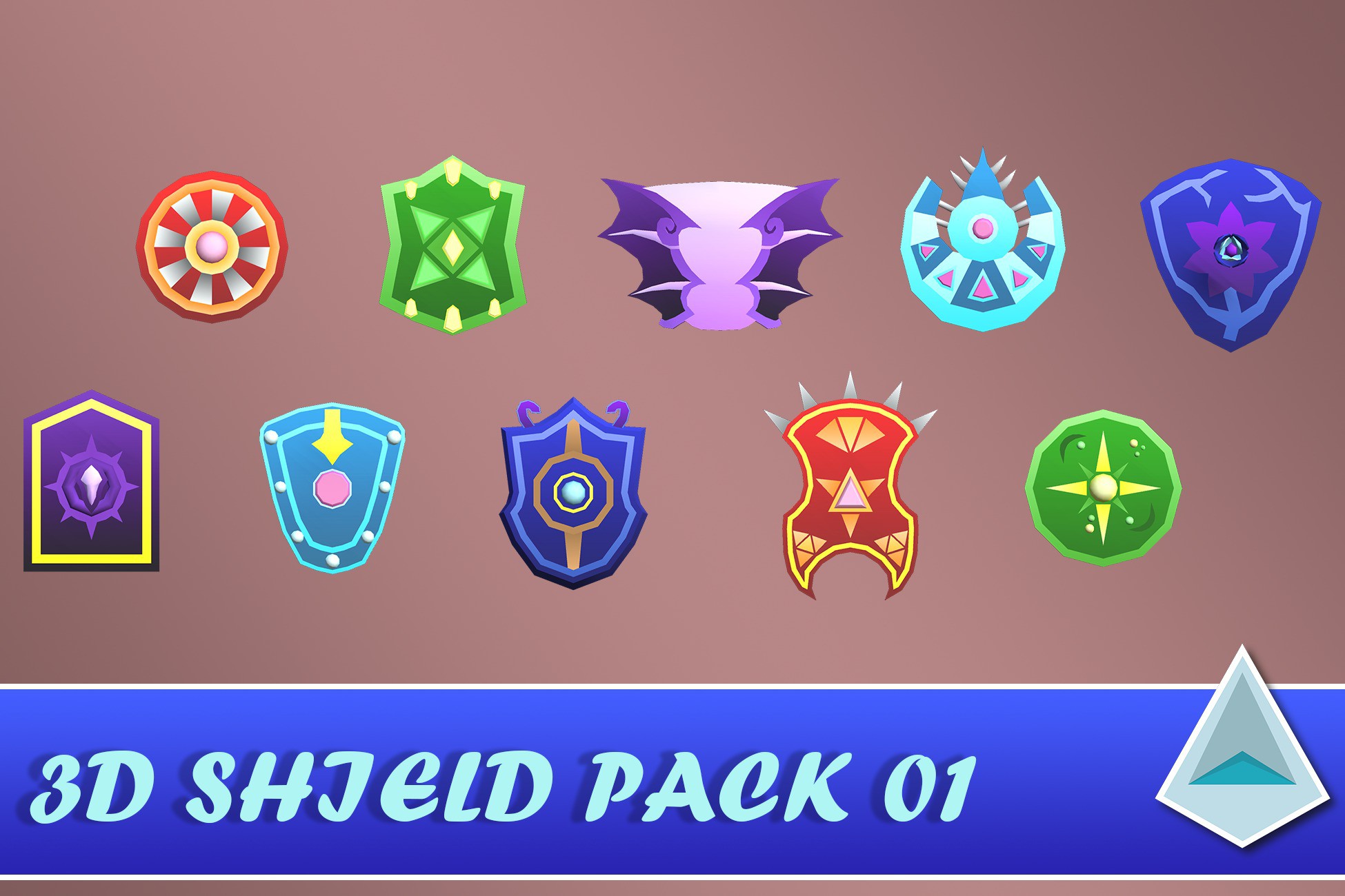 3D Shield Pack 01 | 3D Weapons | Unity Asset Store