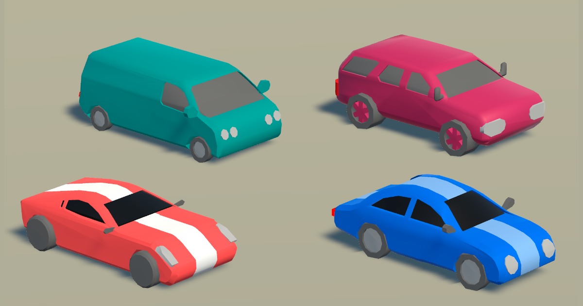 3D Cars and Vehicles Casual Pack - Created with FastMesh Asset | 3D ...