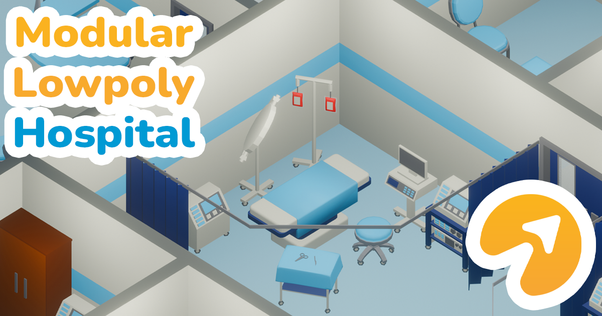 Modular Lowpoly Hospital Bundle | 3D Environments | Unity Asset Store