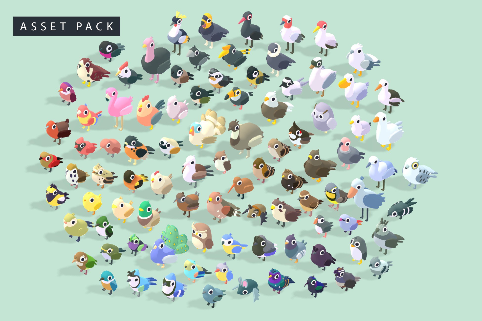 Quirky Series - Birds Bundle | Characters | Unity Asset Store