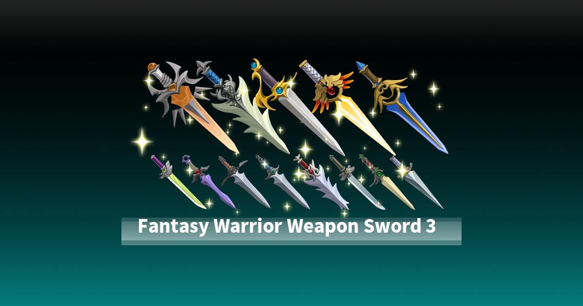 Fantasy Warrior Weapon Sword 3 Set Pack | 2D Icons | Unity Asset Store