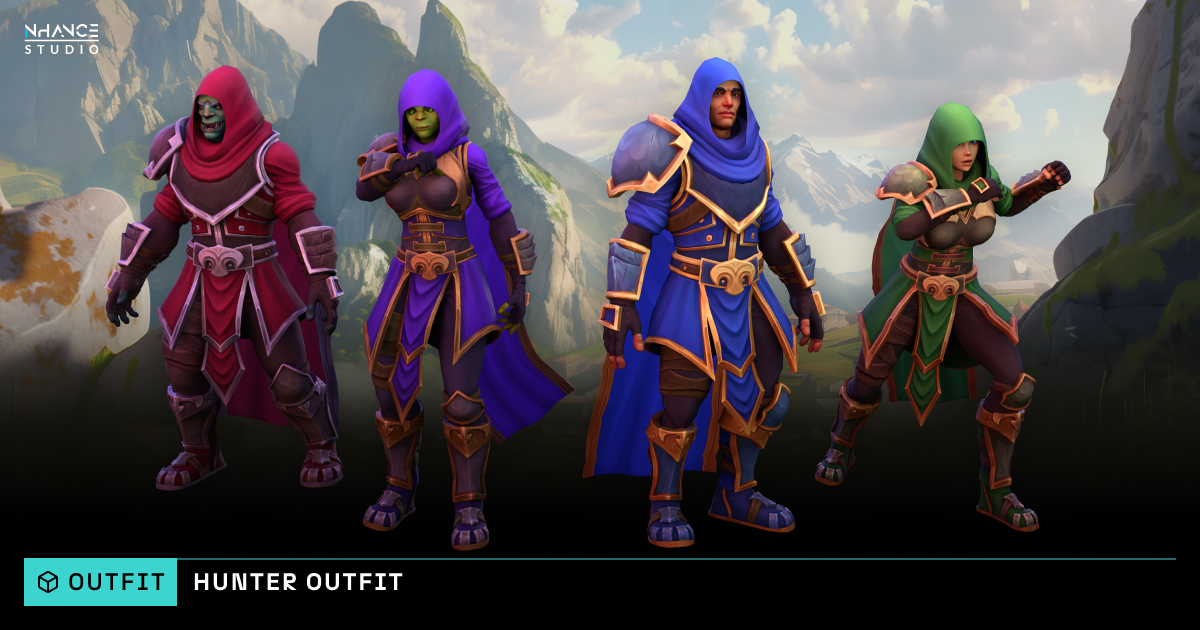 Stylized Hunter Outfit 3d Humanoids Unity Asset Store