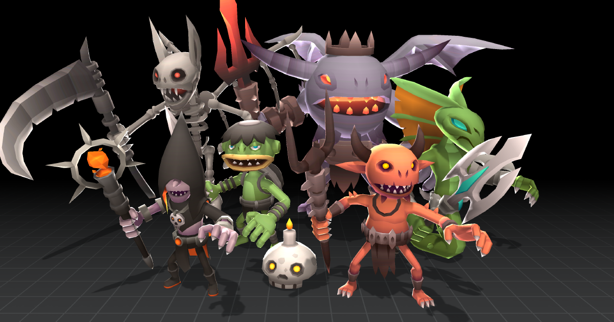 Minions Series - Monsterset 18 | 3D Creatures | Unity Asset Store