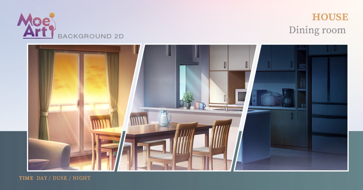 Moeart BG Vol.5 (Dining Room) | 2D Environments | Unity Asset Store