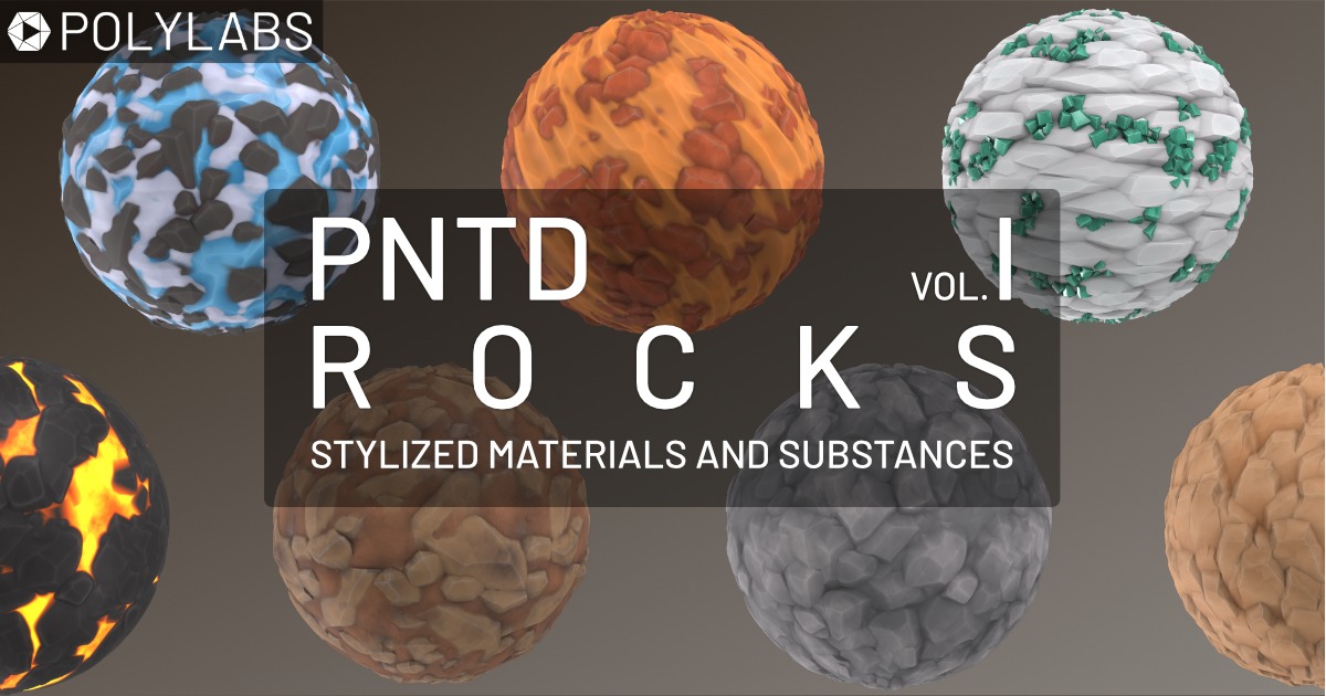 PNTD Stylized Rock Materials and Substances | 2D Textures & Materials ...
