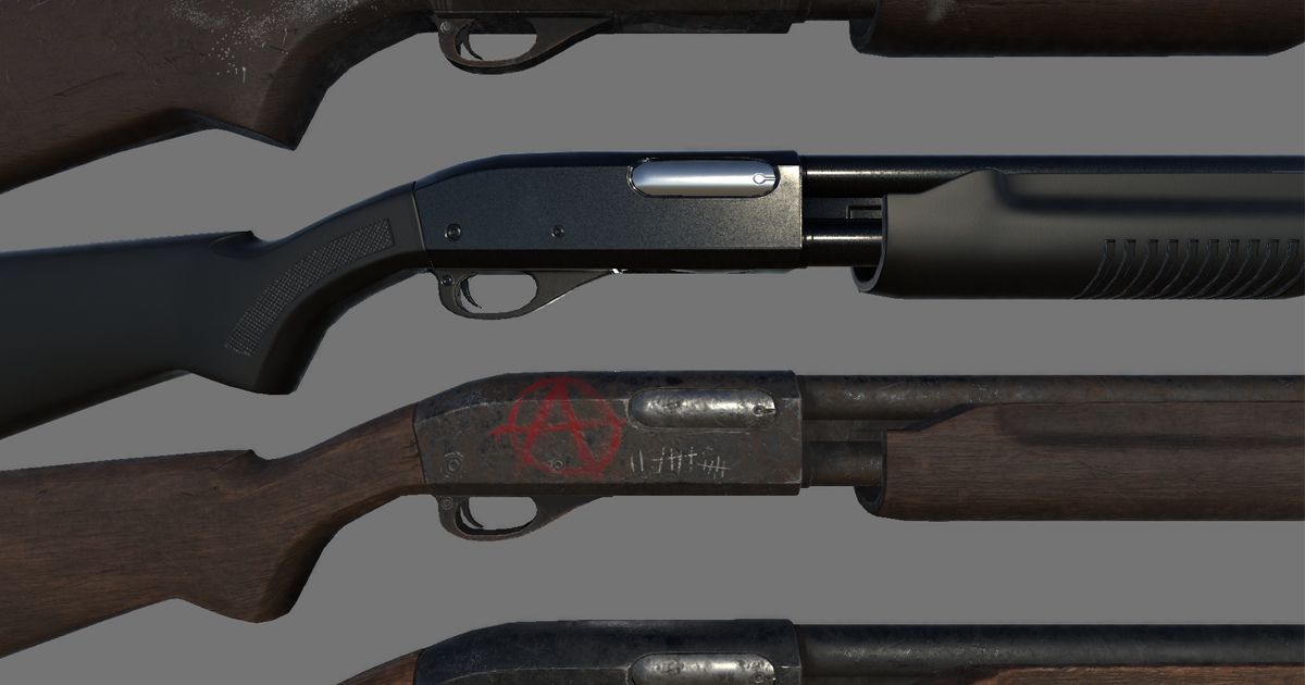 Shotgun Pack - 9 Variations | 3D 총기 | Unity Asset Store