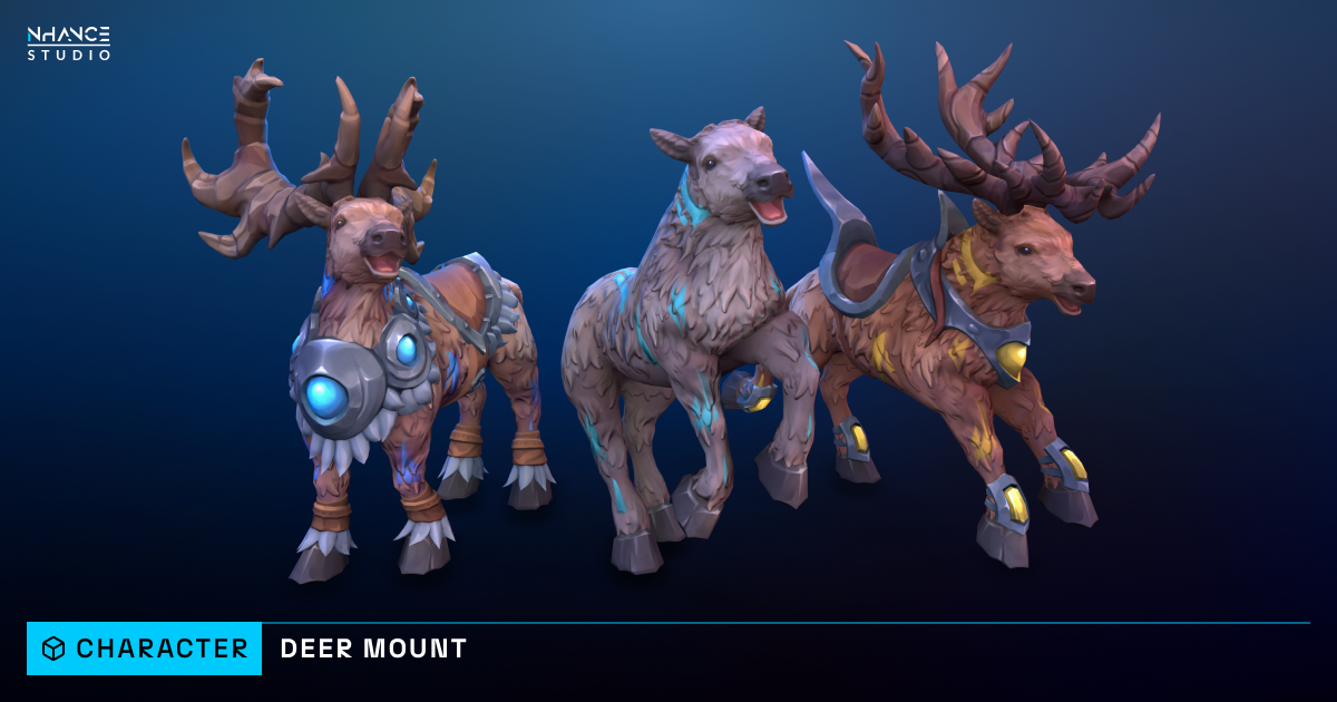 Stylized Deer Mount | 3D Characters | Unity Asset Store
