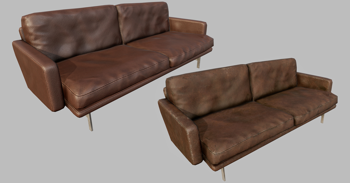 Design Couch PBR | 3D Furniture | Unity Asset Store