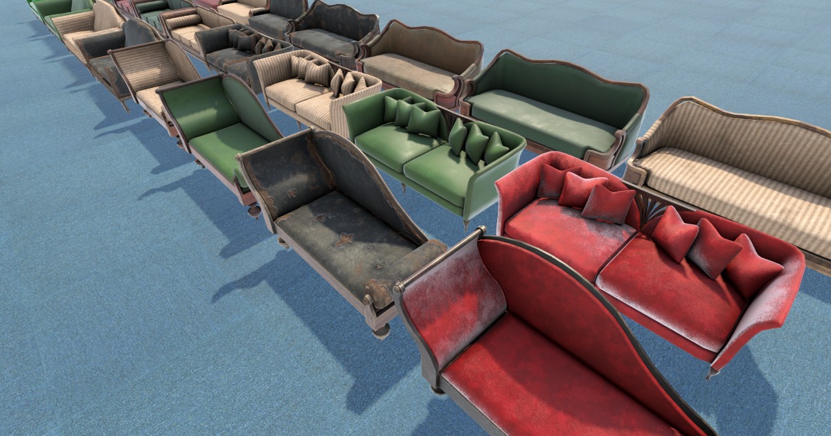 Couch / Sofa Collection : Couches / Sofas Bundle | 3D Furniture | Unity ...