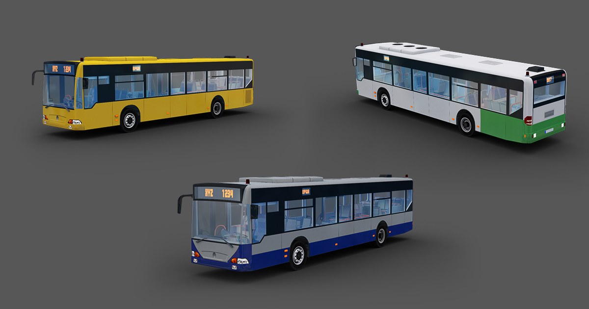 City Bus with Interior 4 | 3D Land | Unity Asset Store