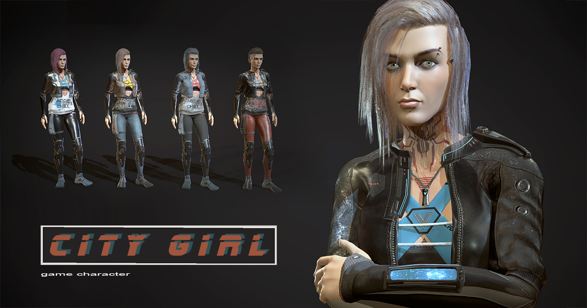City hacker girl | 3D Characters | Unity Asset Store