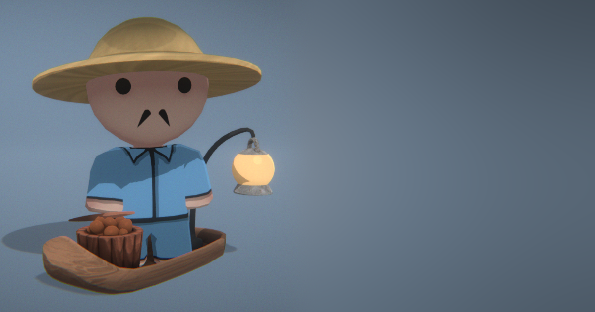 Cute Asian Boat Merchant / Man Avatar | 3D Characters | Unity Asset Store