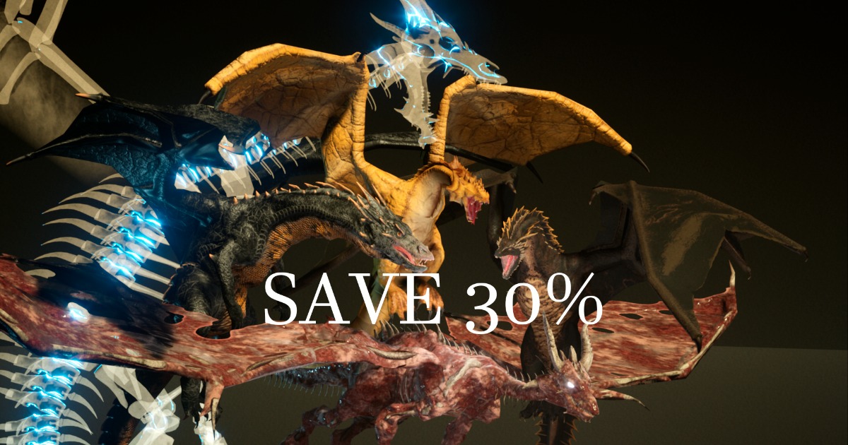 Dragon Pack Bundle 1 | 3D Creatures | Unity Asset Store