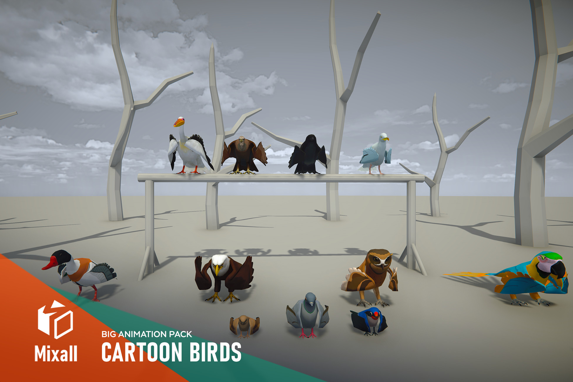 Cartoon birds - big animation pack | Characters | Unity Asset Store