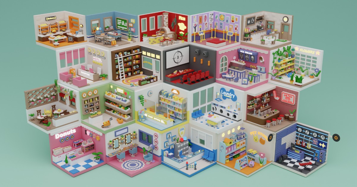 Cozy Cartoon Profession Rooms Interior | 3D Interior | Unity Asset Store