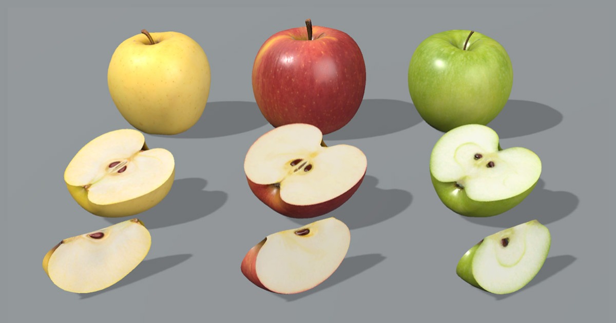 Apple Fruit Set | 3D Food | Unity Asset Store
