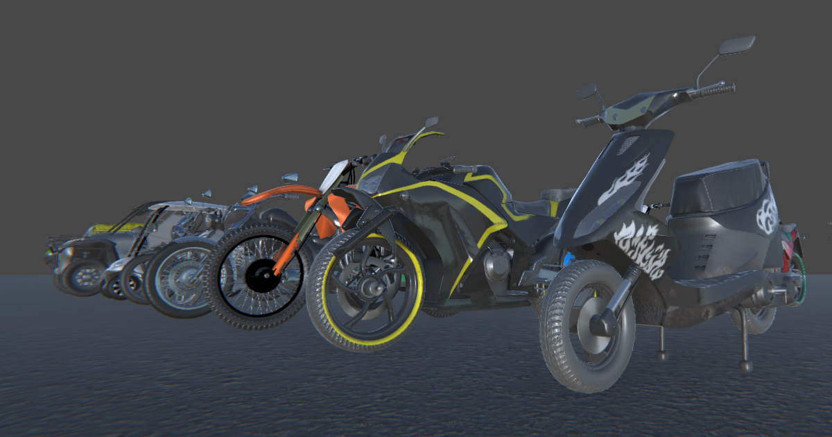 Mototechnics - vehicles big pack | 3D Land | Unity Asset Store