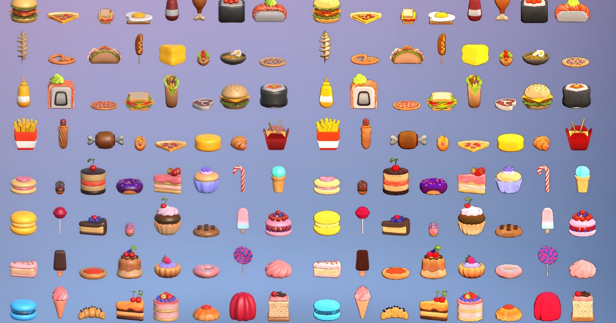 3D Prop Fast Food and Desserts | 3D Food | Unity Asset Store