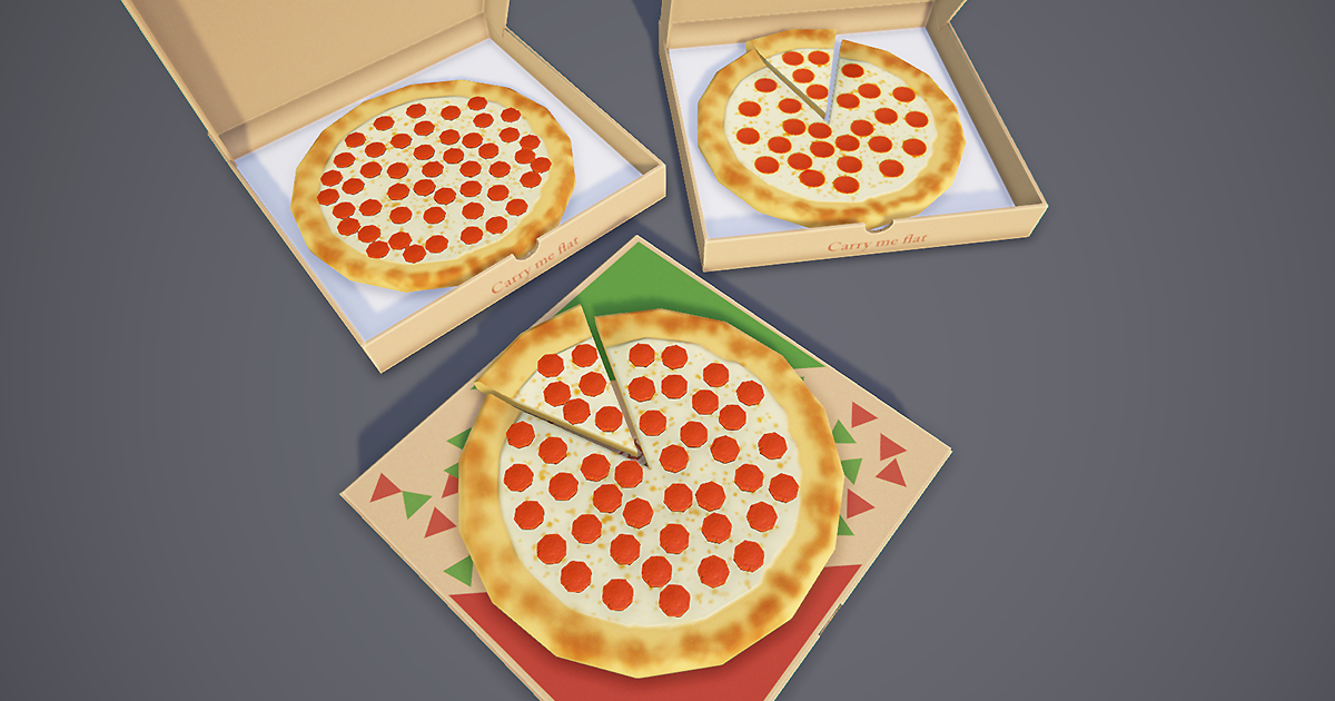 Pizza and Pizza Box | 3D Food | Unity Asset Store