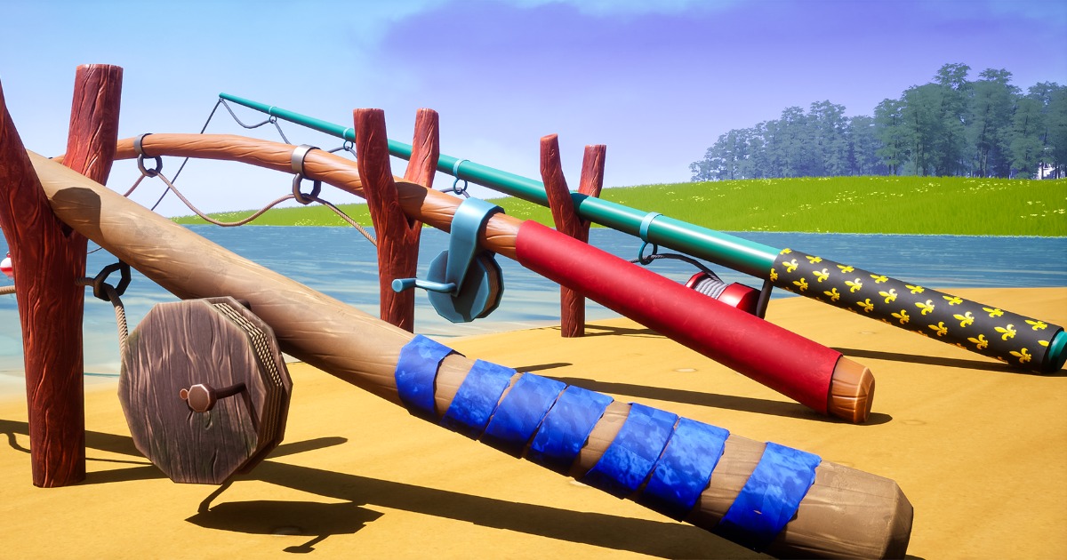 Stylized Fishing Kit / Fishing Rods | 3D Props | Unity Asset Store