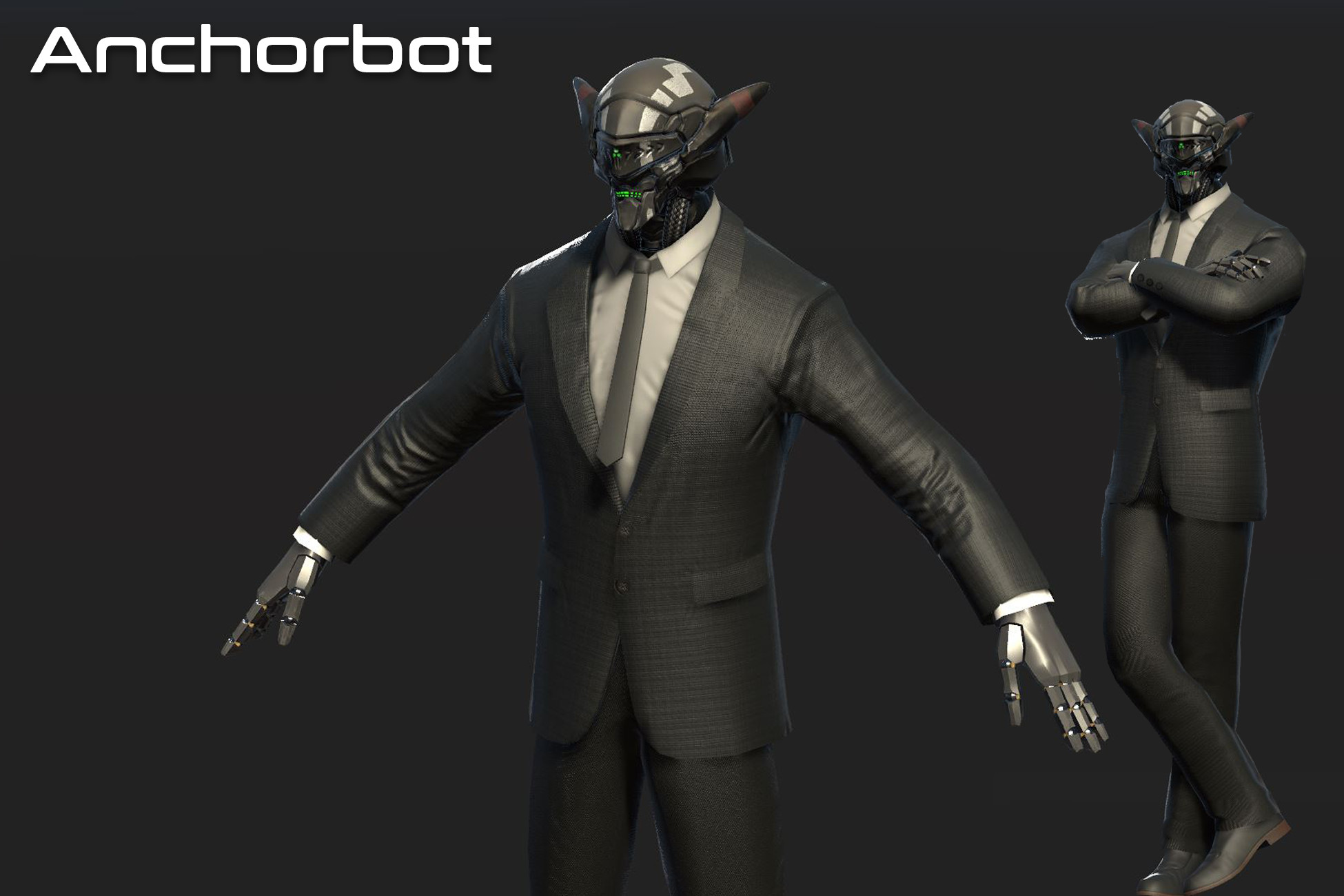 Anchorman/Reporter - rigged & rigged necktie! | Characters | Unity ...