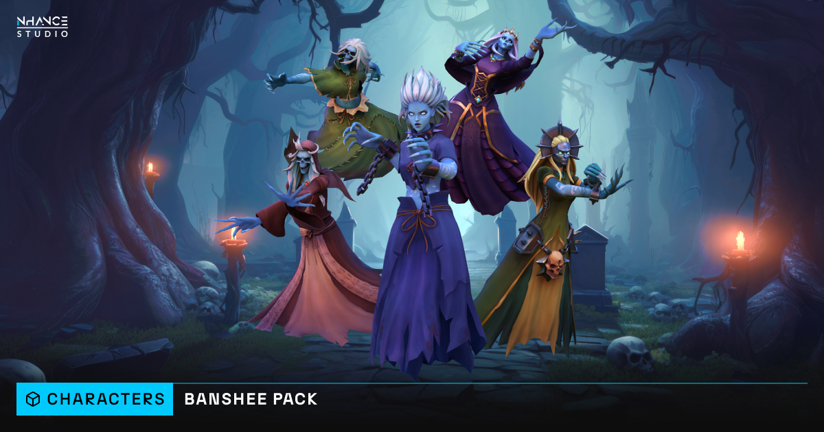 Stylized Fantasy Banshee Pack | 3D Characters | Unity Asset Store