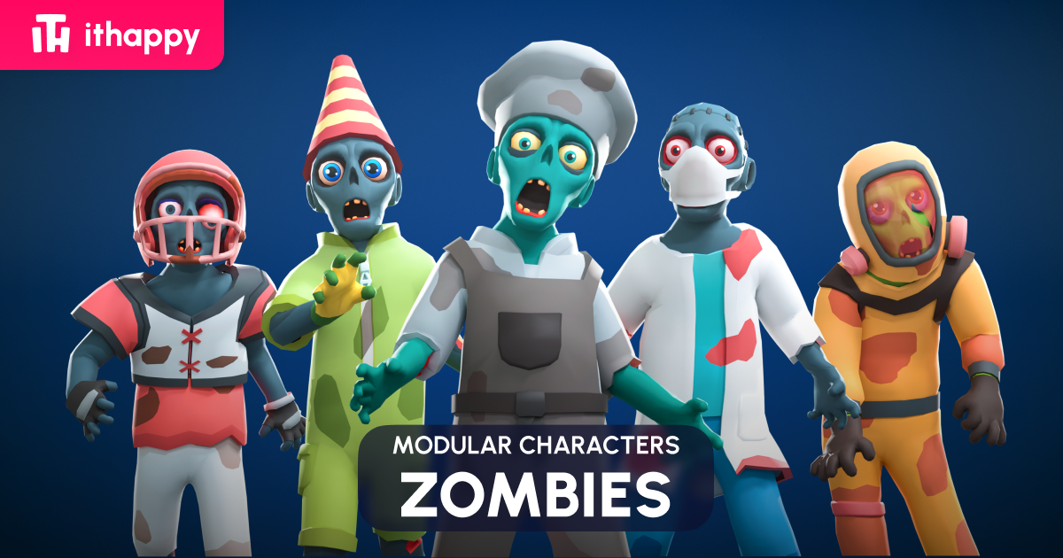 Zombies – Modular Animated Character Pack | 3D Humanoids | Unity Asset Store