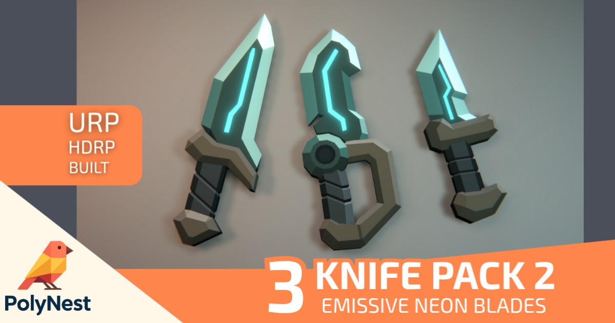 FREE Demo: Low Poly Sci-Fi Neon Knife (3 Assets) - Vol 2 Sample | 3D ...