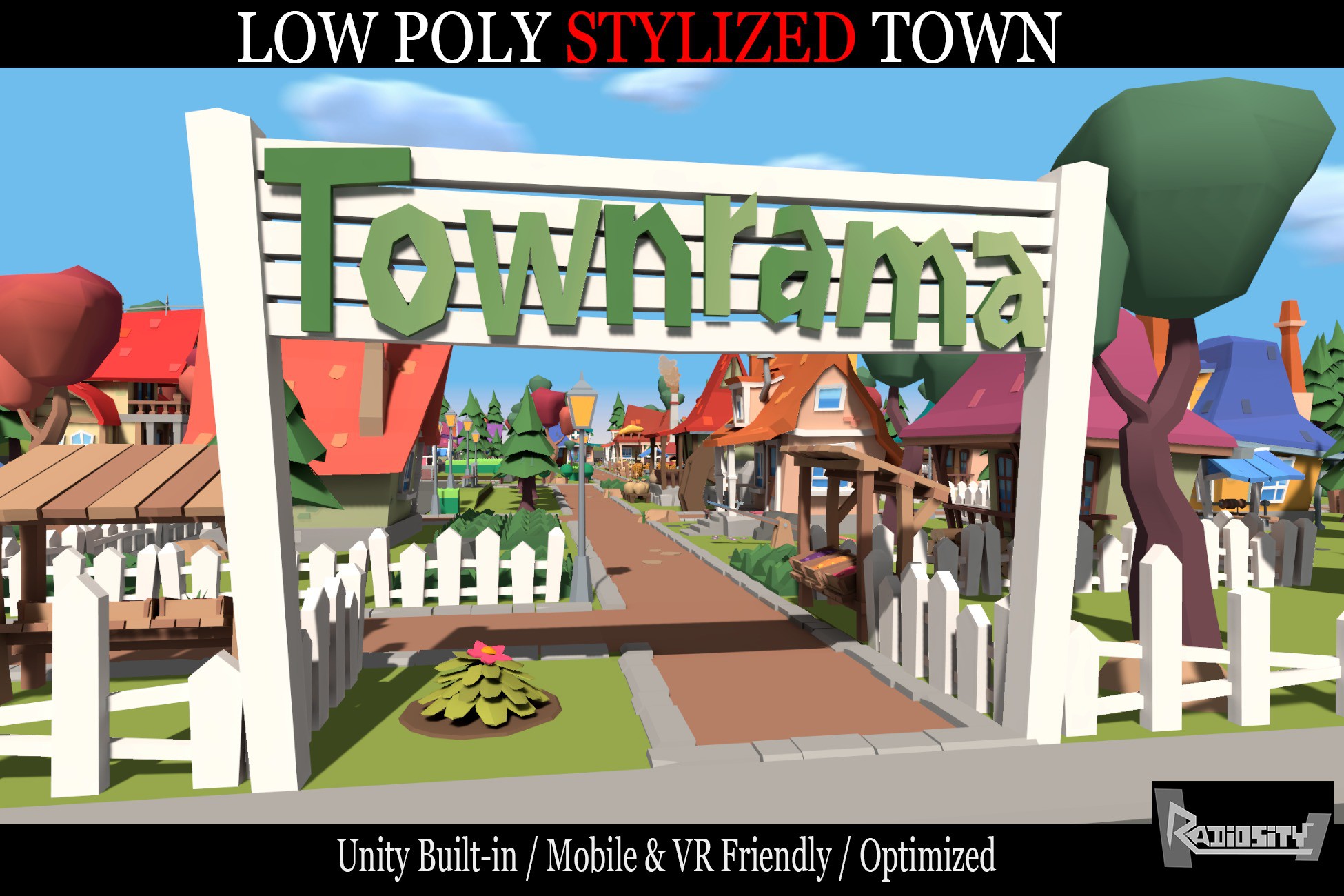 Townrama - Stylized Town | 3D 도시 | Unity Asset Store