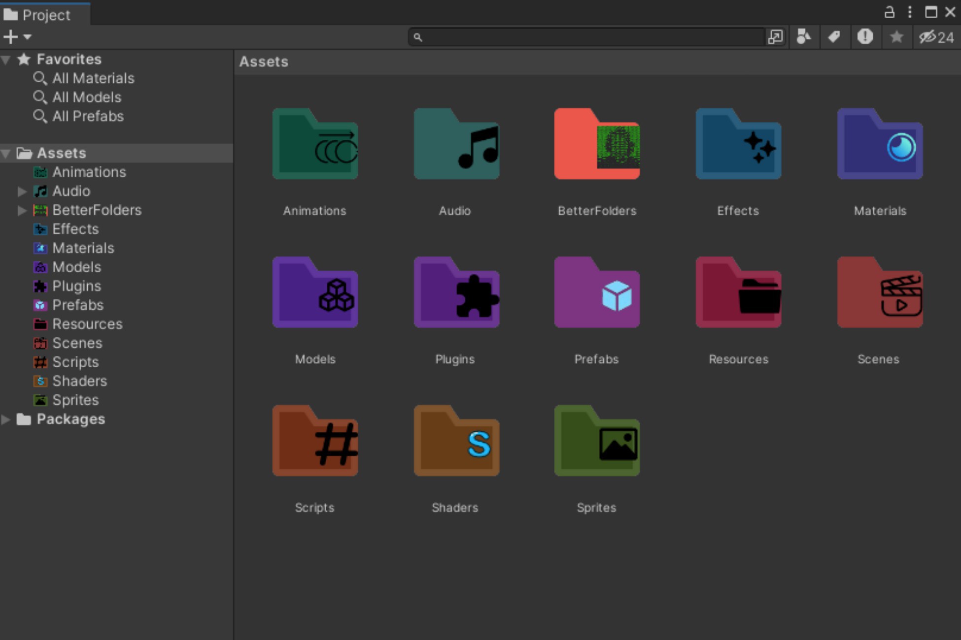 Better Folders Gui 도구 Unity Asset Store