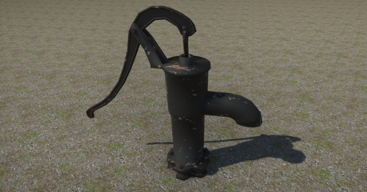 Ancient Water Pump Animated | 3D Exterior | Unity Asset Store