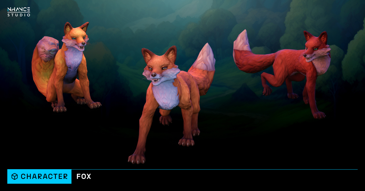 Stylized Fox | 3D 동물 | Unity Asset Store