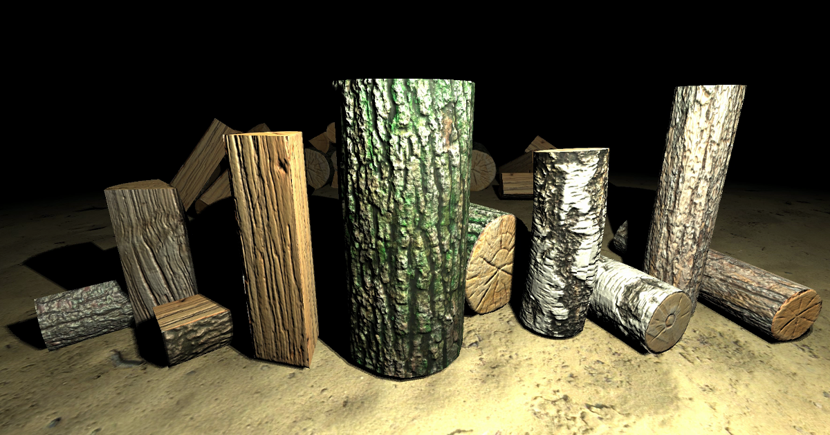 Wood Package - PBR Logs, Firewood and Stumps | 3D Props | Unity Asset Store