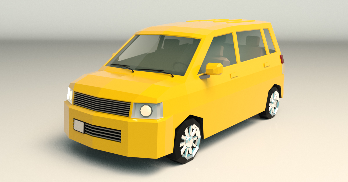 Low Poly Minivan 01 | 3D 지상 | Unity Asset Store