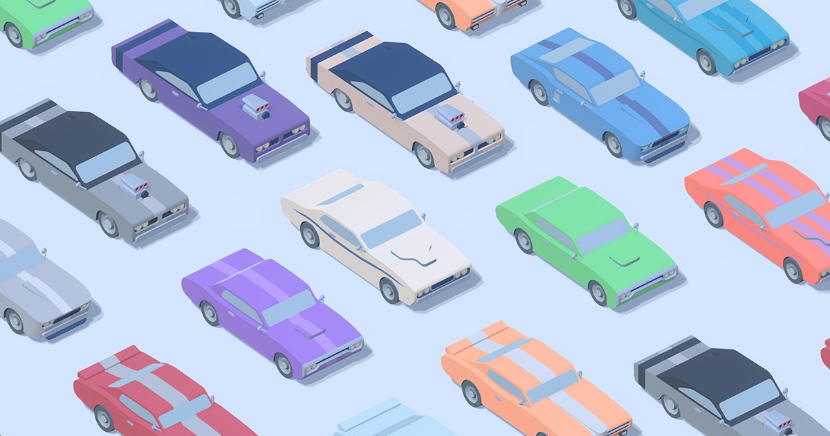 Hyper Casual Muscle Cars | 3D Vehicles | Unity Asset Store