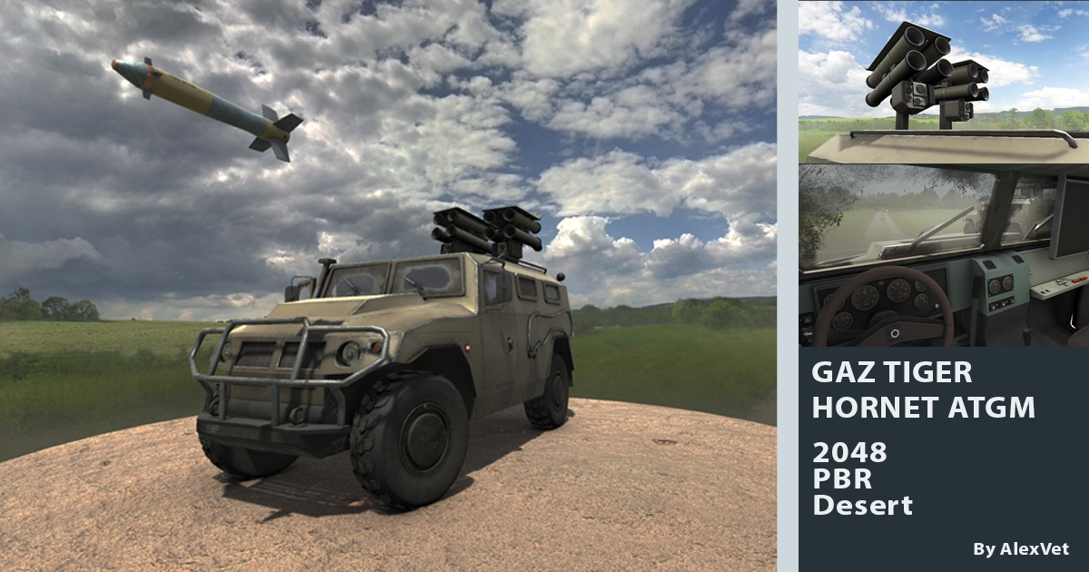 Gaz Tiger Hornet ATGM | 3D Land | Unity Asset Store