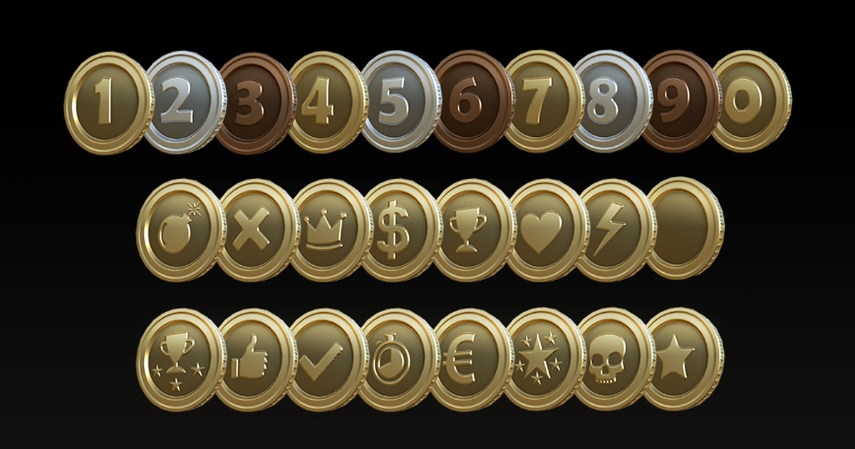 3D Coin/Medal Pack (PBR) | 3D GUI | Unity Asset Store