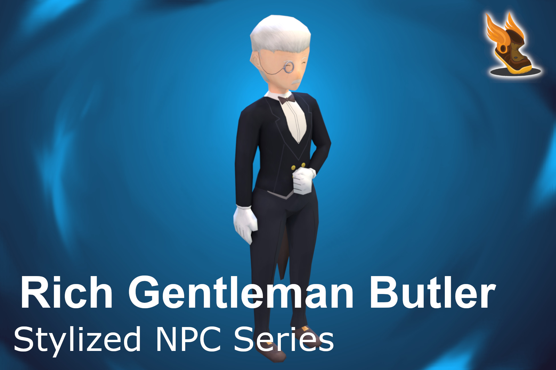 Stylized NPC - Rich Gentleman Butler | Characters | Unity Asset Store