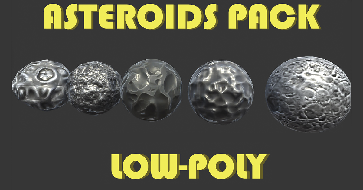 Asteroids low-poly pack | 3D Sci-Fi | Unity Asset Store