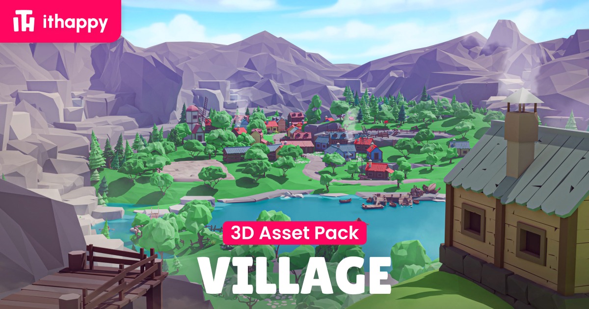 Village - Low Poly 3D Models Pack | 3D Environments | Unity Asset Store