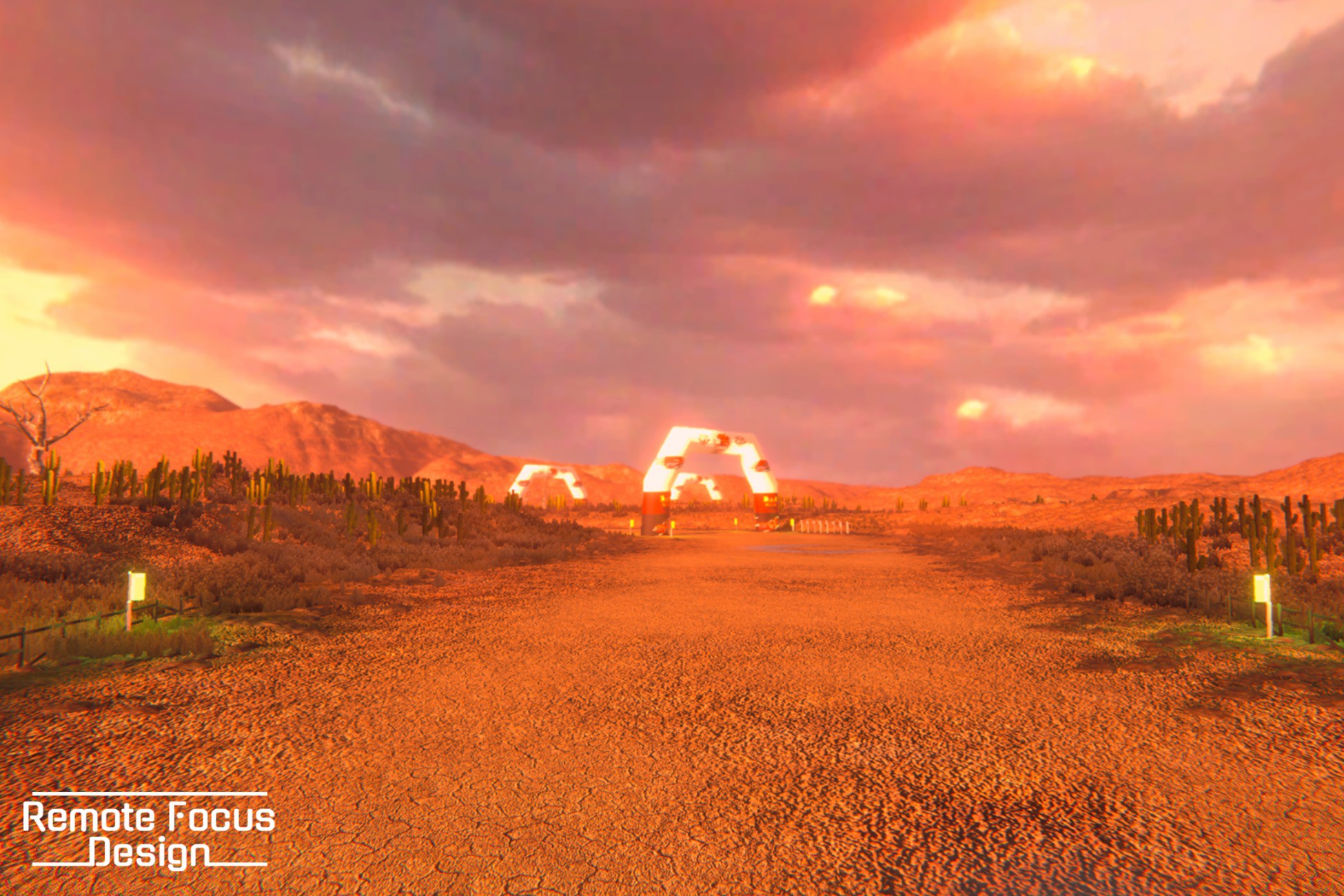 Drift race track Desert at sunset | 3D Roadways | Unity Asset Store