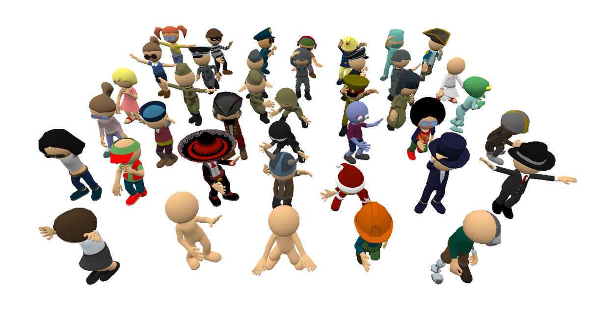Hyper-Casual Characters pack (40 character) | 3D Humanoids | Unity ...