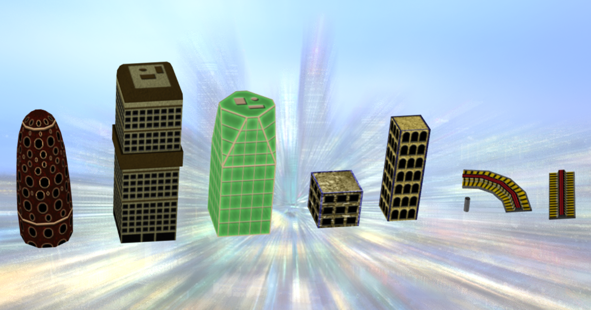 Background Alien Skyscrapers with Transit System - Free | 3D SF | Unity ...