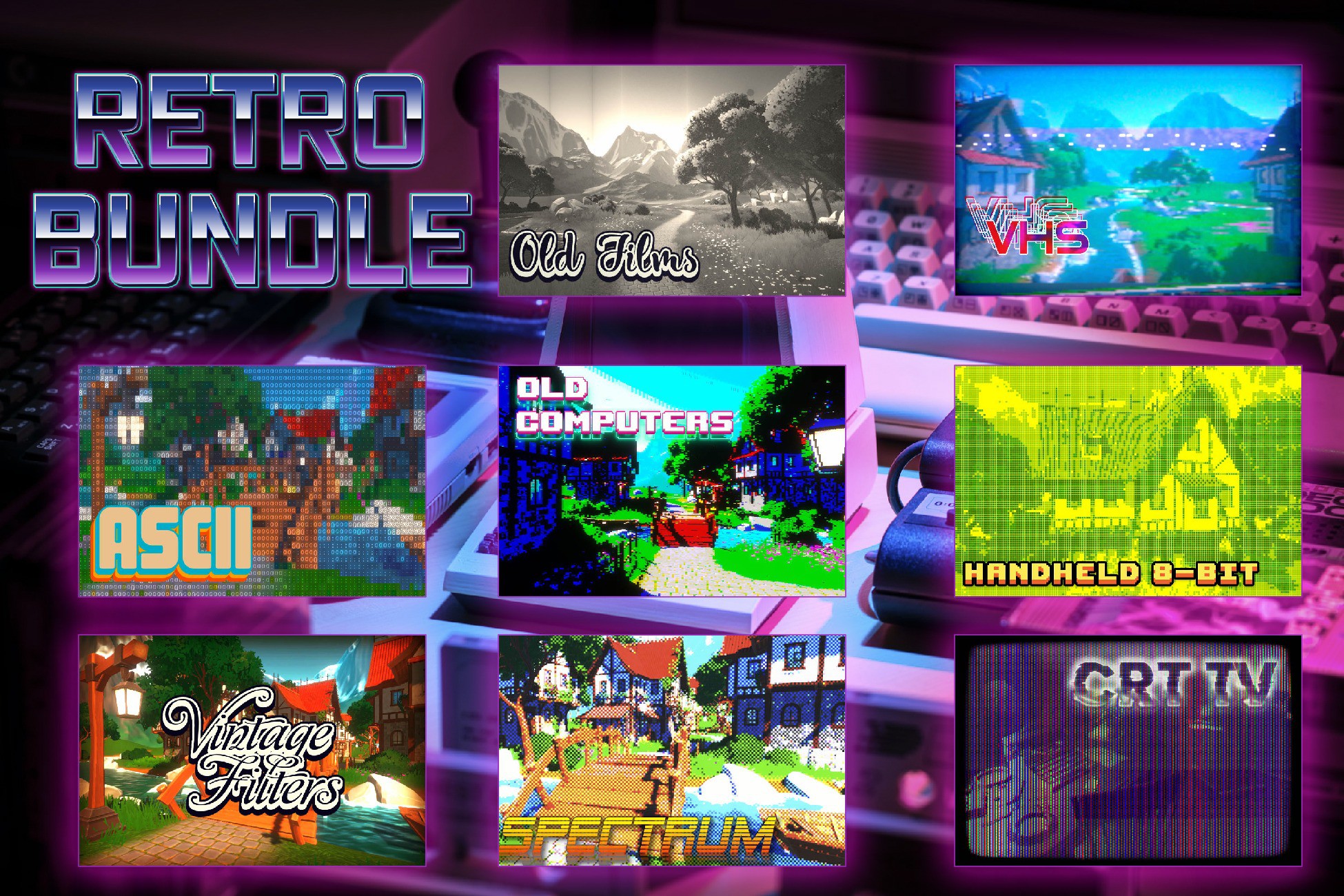 Retro Bundle Fullscreen And Camera Effects Unity Asset Store 6412